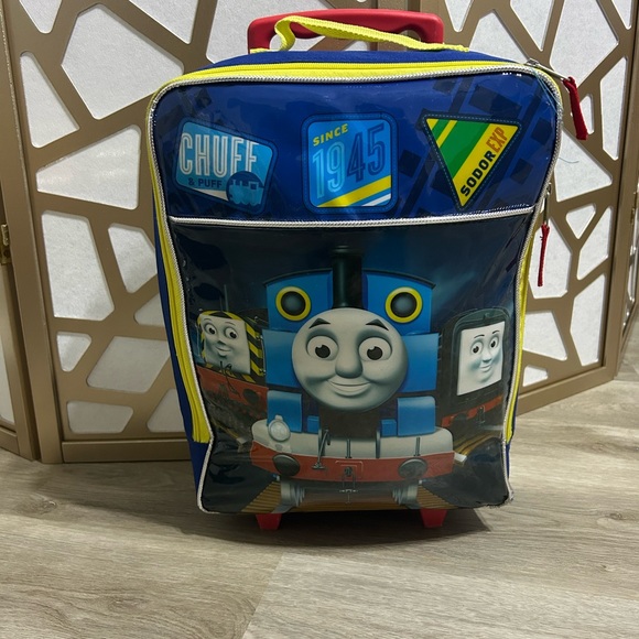 Thomas & Friends | Other | Thomas Friends Blue Kids Rolling Suitcase ...